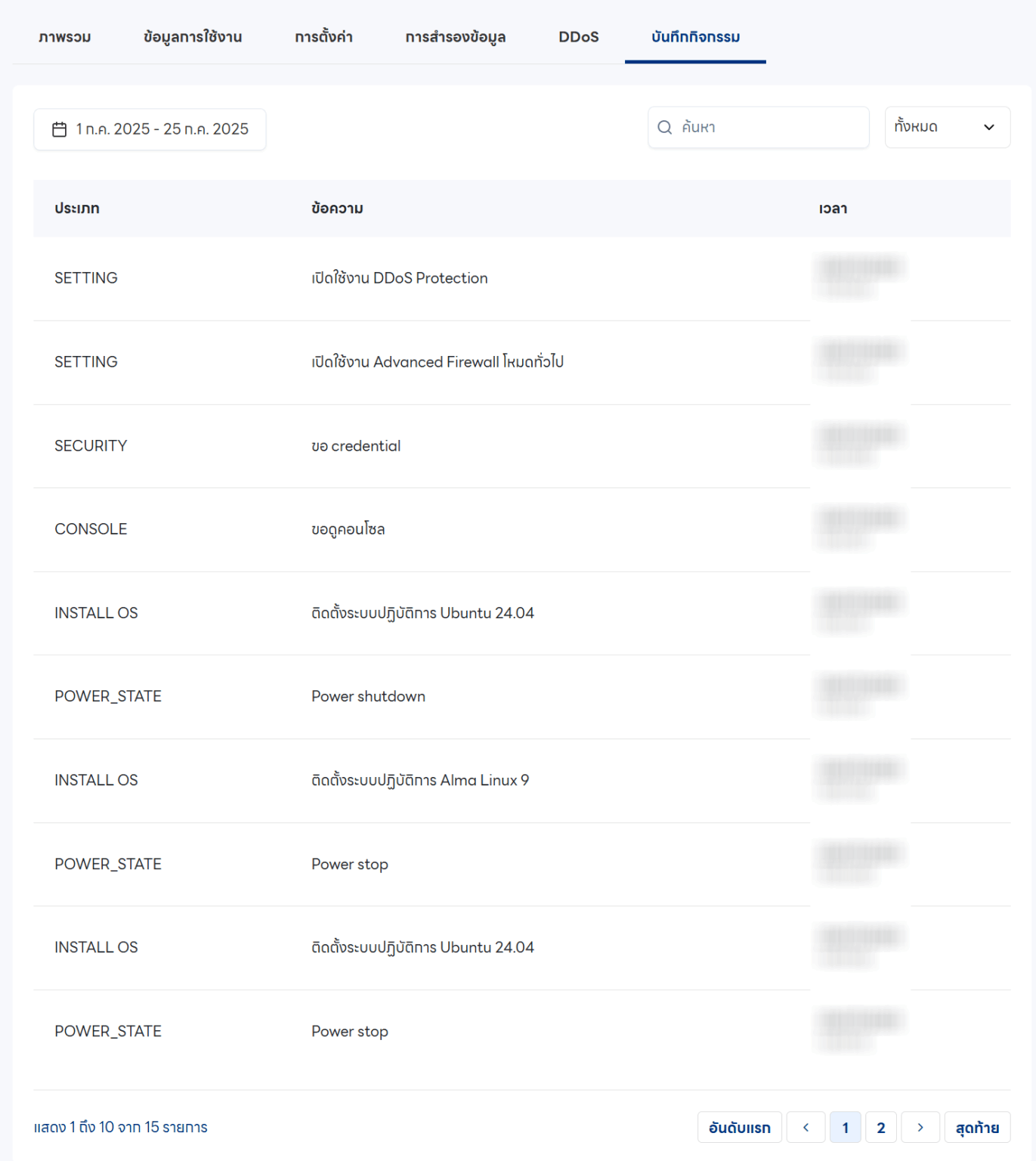 การใช้งาน Dashboard Cloud Server - Knowledge Base - Hostify